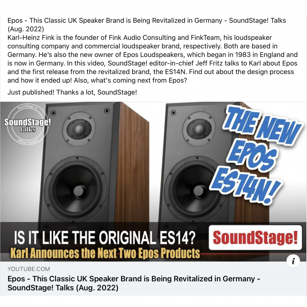 Reviews ES-14N – Epos Loudspeakers